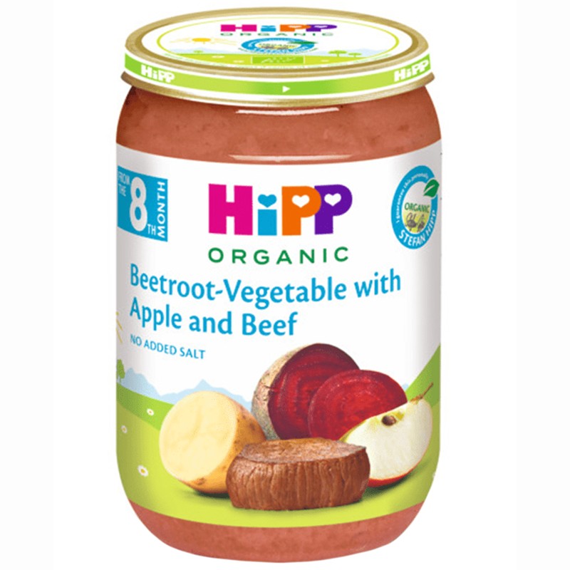 Organic Puree Hipp Beef with Beet, Vegetables and Apple - - eBag.bg