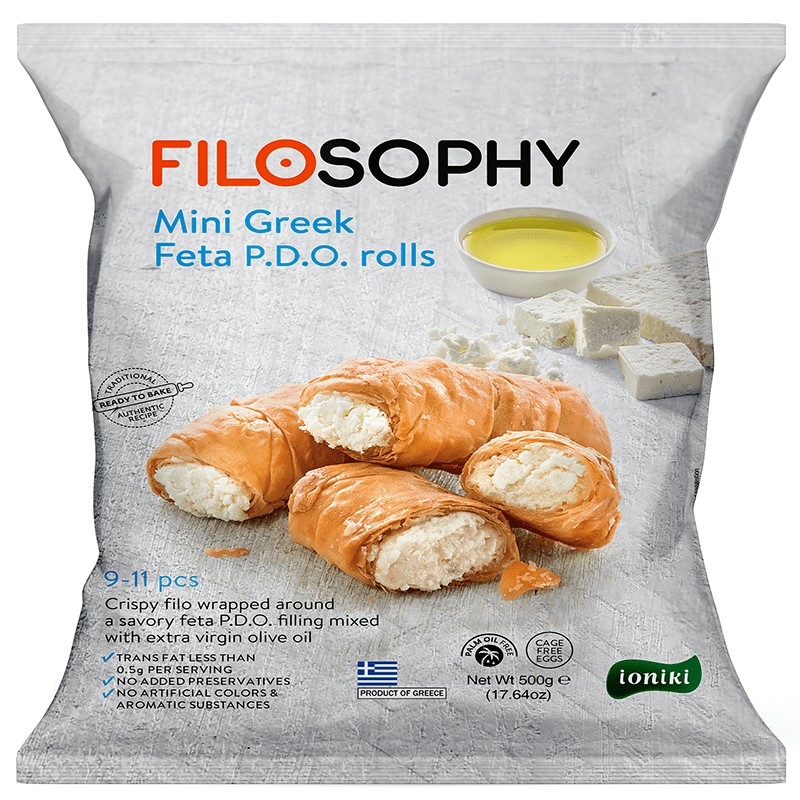 Filo Mini Rolls Filosophy with Feta Cheese and Olive Oil - eBag.bg