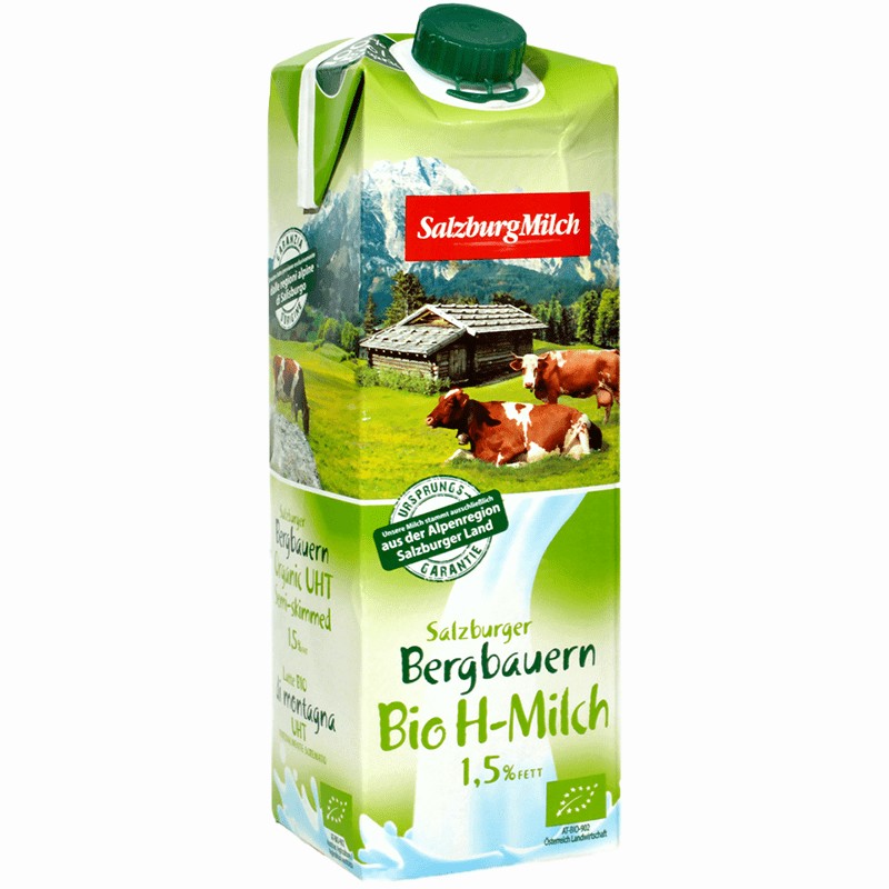 Organic Cow Fresh Milk Salzburg Milch UHT 1,5% - - eBag.bg