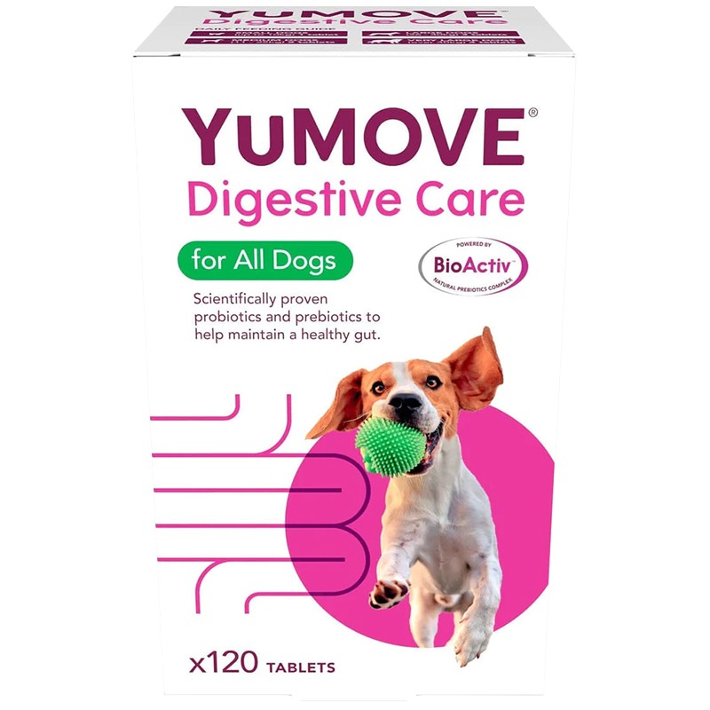 Flavored Probiotic Tablets for Dogs YuMOVE Digestive Care for All Dogs ...