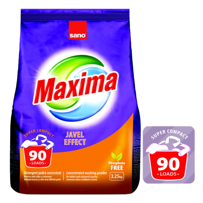 Laundry Powder Sano Javel Effect Concentrated 3,25 kg - eBag.bg