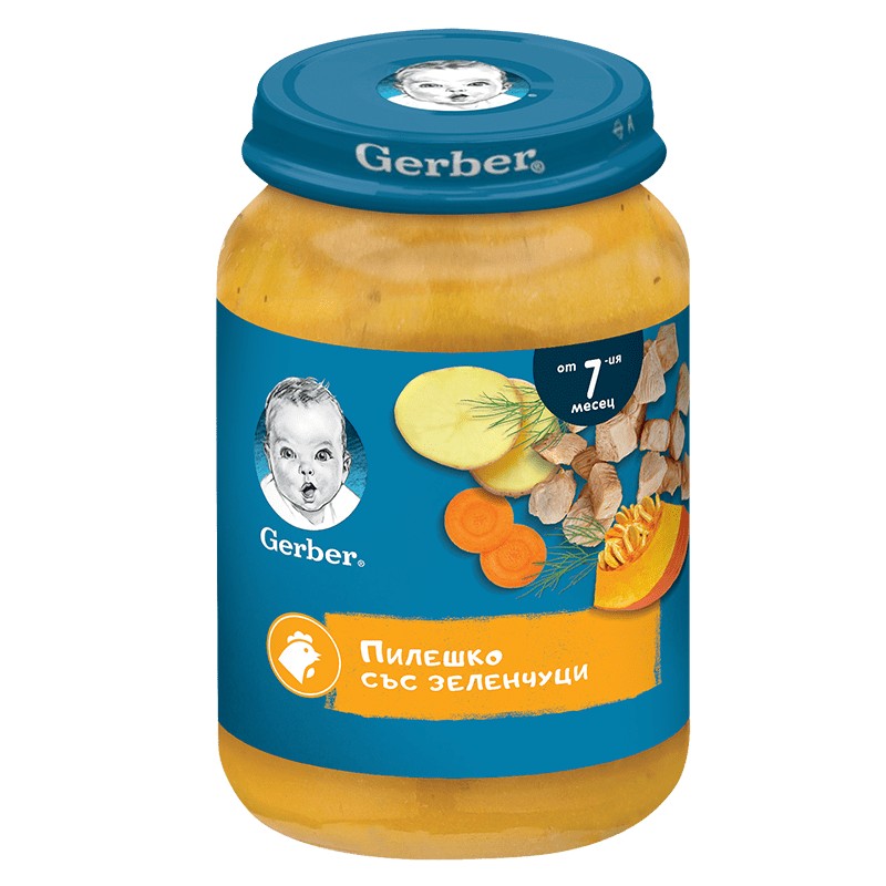Puree Nestle Gerber Chicken with Vegetables from 7 month - eBag.bg