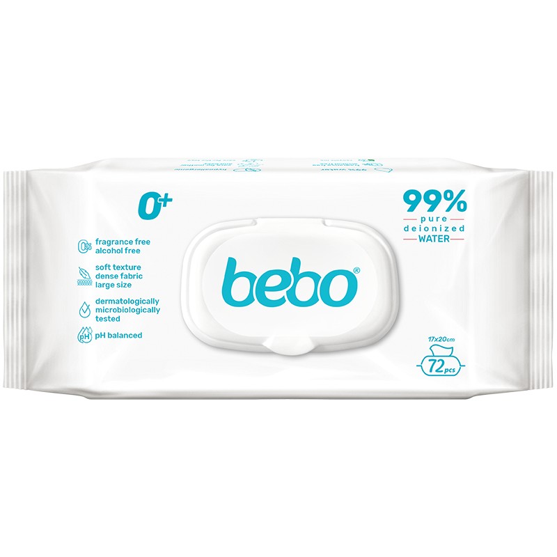 Bebo Baby Wet Wipes with 99% Water - eBag.bg