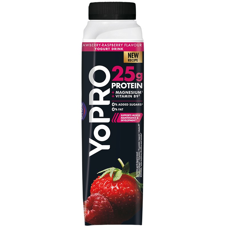Protein Yogurt Drink Danone YoPro Strawberry and Raspberry - eBag.bg