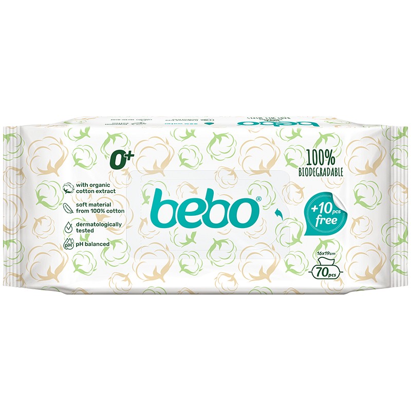 Bebo Biodegradable Wet Wipes at a price of 4.39 lv. - eBag.bg