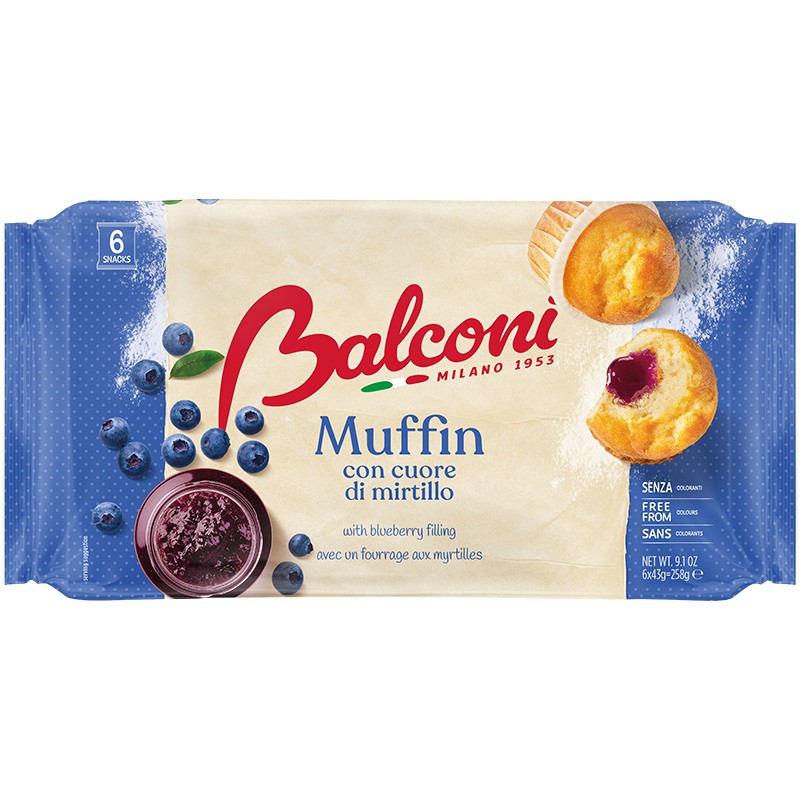 Muffins Balconi Blueberry at a price of 5.99 lv. online - eBag.bg