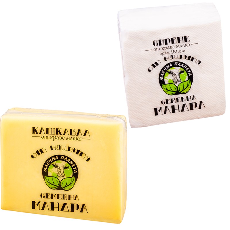 Cow Yellow Cheese 450g + Cow Cheese Milk Planet ~300g - eBag.bg
