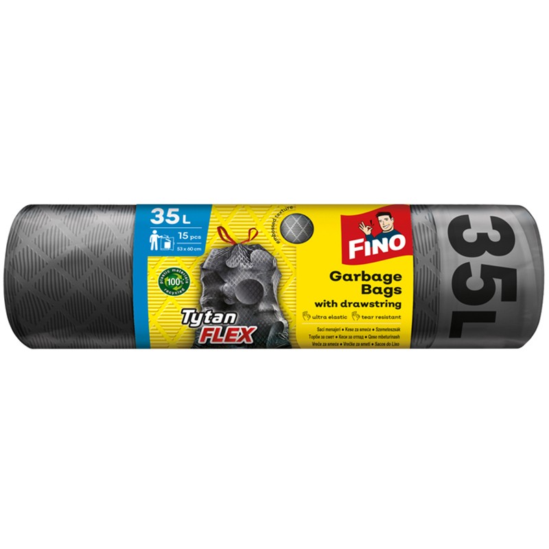 Elastic Garbage Bags Fino Tytan Flex 35l - eBag.bg