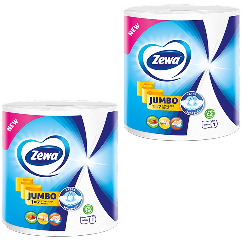 Kitchen Roll Zewa Jumbo White 2-ply - - eBag.bg