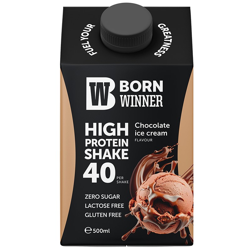 Protein Shake Born Winner Chocolate Ice Cream UHT Flavor Gluten ...
