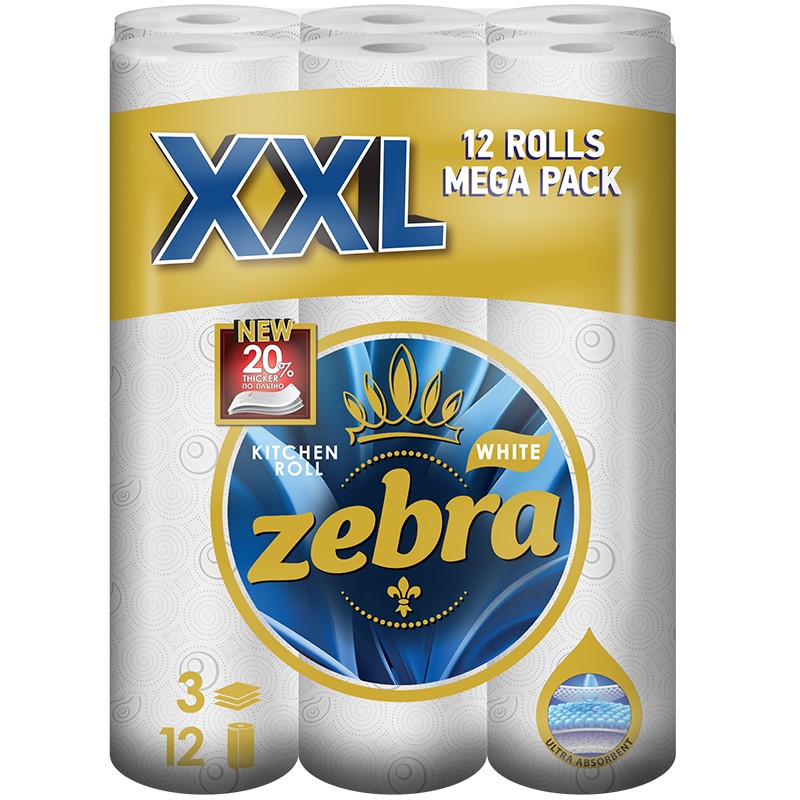 Кухненско Руло Zebra XXL Бяло - eBag.bg
