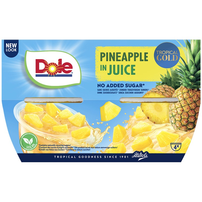 Плодова Закуска Dole Ананас в Сок без Добавена Захар - eBag.bg