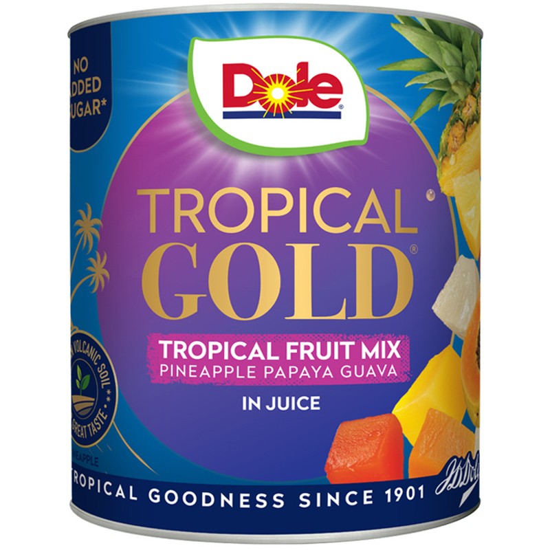 Dole Tropical Gold Тропически Плодове Парчета в Сок без Добавена Захар ...
