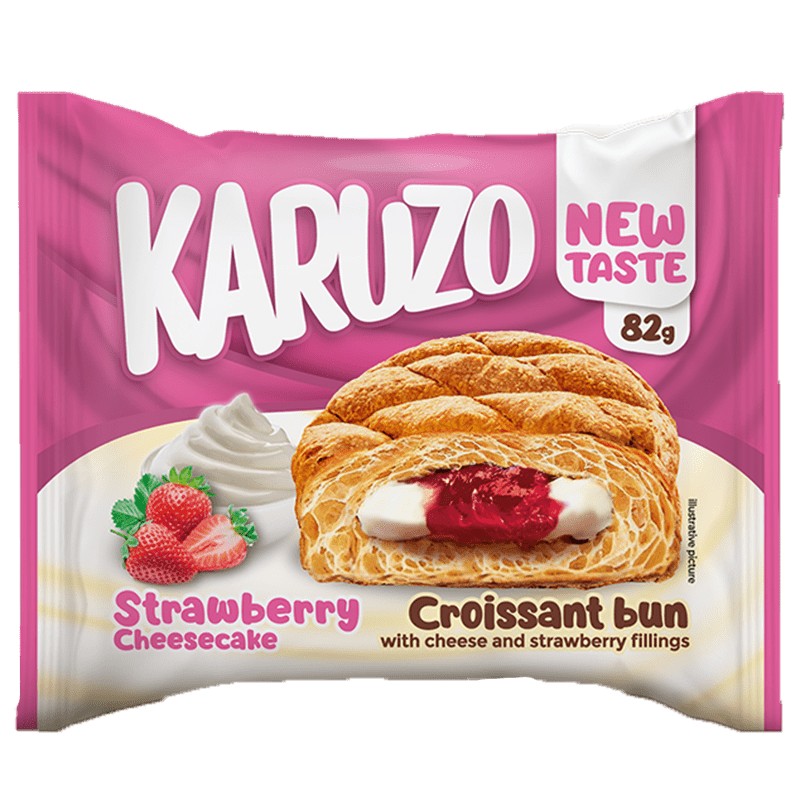 Кроасаново Хлебче Karuzo Cheesecake Ягода с цена 1.69 лв. - eBag.bg