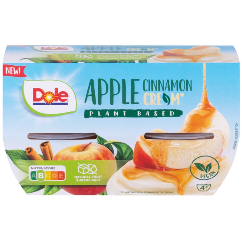 Плодова Закуска Dole Fruit & Cream Ябълка с Канела без Добавена Захар с ...