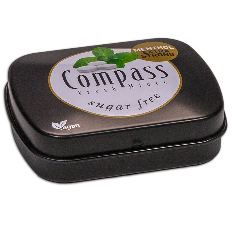 Бонбони за Смучене Compass Fresh Mint Ментол Стронг без Добавена Захар ...