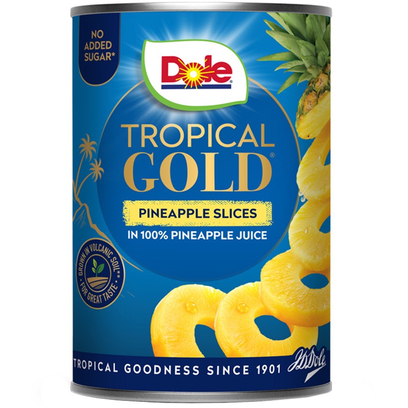 Dole Tropical Gold Ананас Шайби в Сок без Добавена Захар - eBag.bg