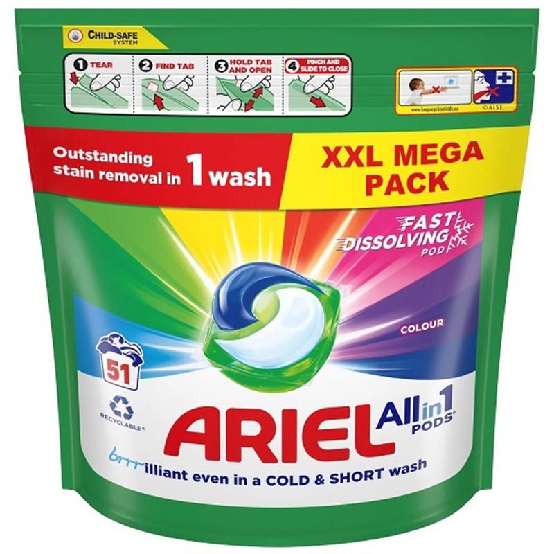 Капсули за Пране Ariel All in 1 Color за Цветно Пране с цена 31.99 лв ...