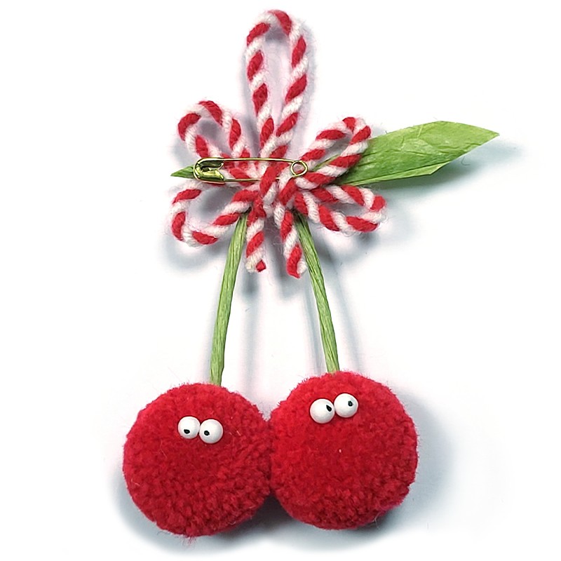 Мартеница Червени Череши за Доброта от Ателие МегАрт с цена 5.99 лв. - - eBag.bg