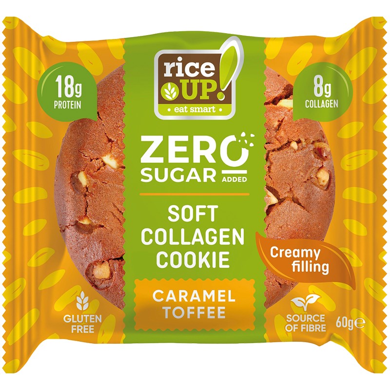 Протеинова Колагенова Бисквита Rice Up! Карамел без Добавена Захар ...