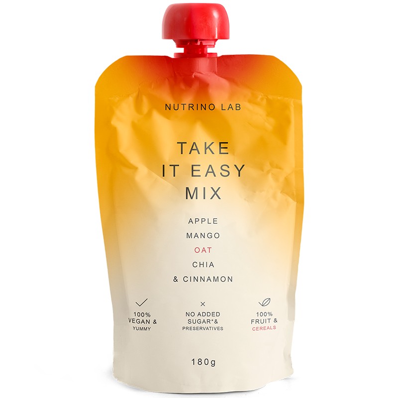Плодово Пюре Nutrino Lab Take It Easy Mix Ябълка, Манго, Овес, Чия и ...