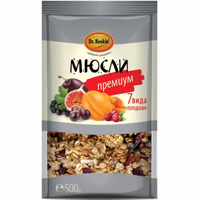 Мюсли Dr. Keskin ПремиумСедем Вида Плодове с цена 4.99 лв. - eBag.bg